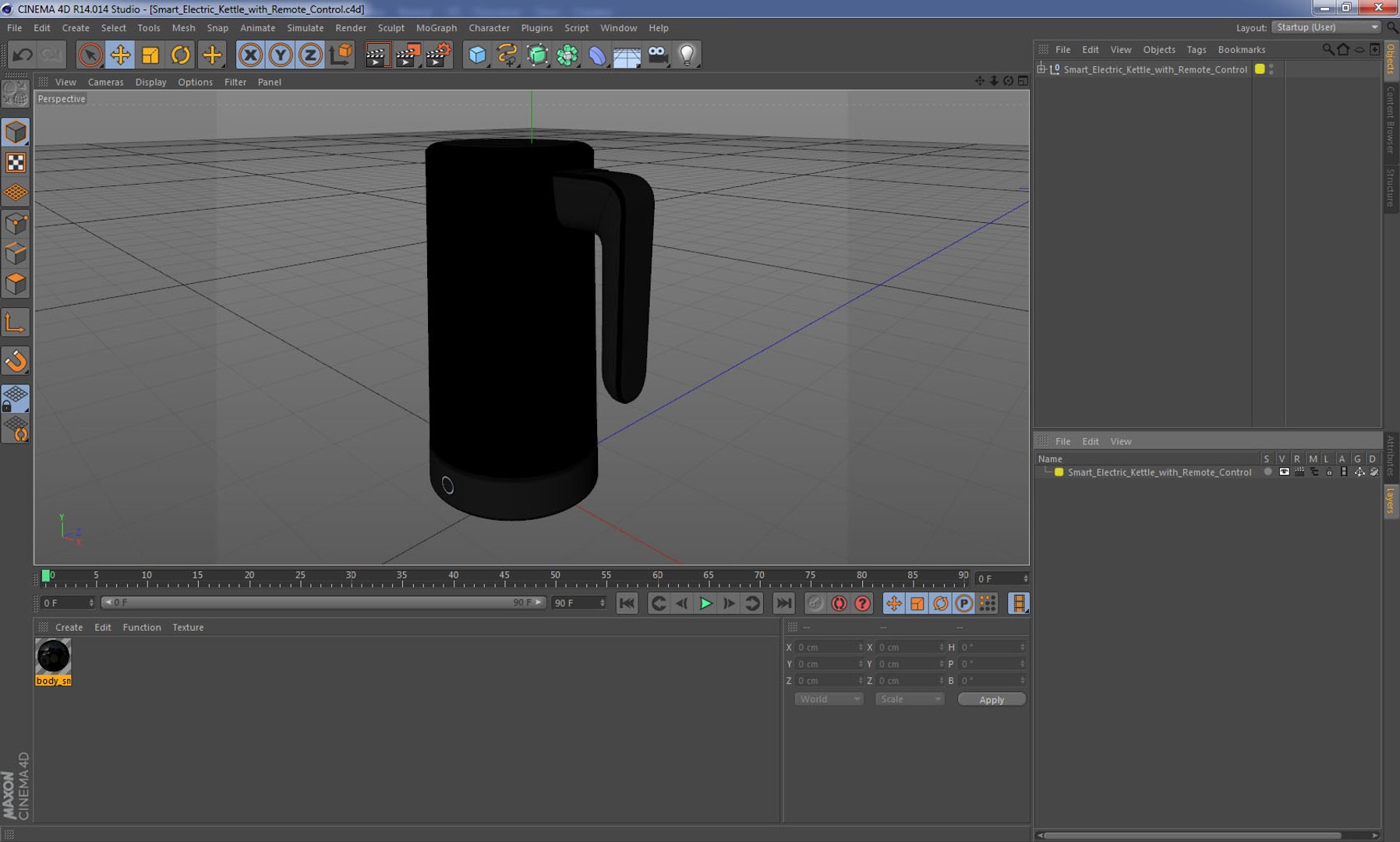 3D Model Smart Electric Kettle Remote Control - TurboSquid 1496334