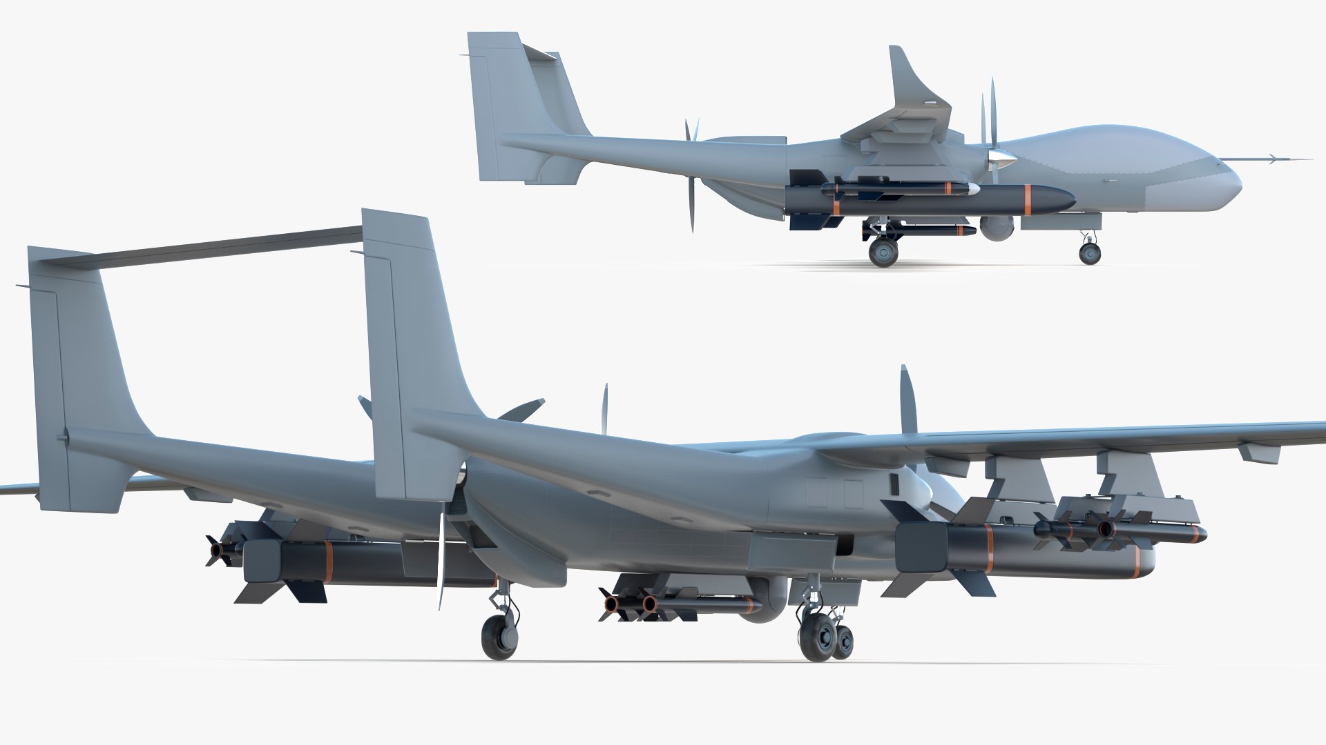 3D Twin-Boom Unmanned Combat Aerial Vehicle - TurboSquid 2055049