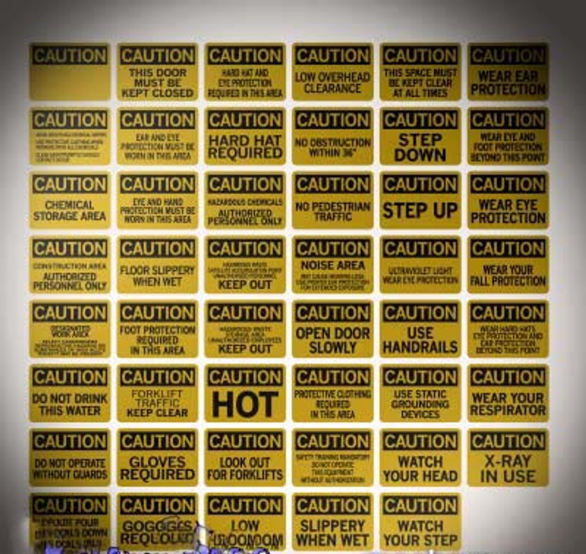 Truespace Osha Caution Signs