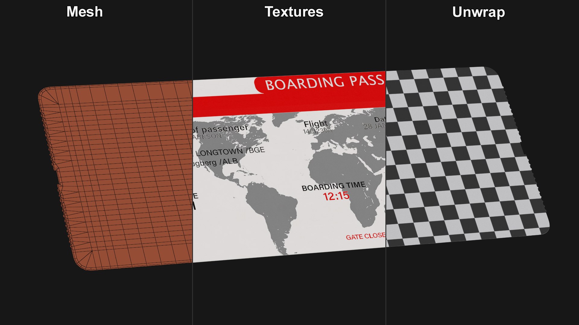 Red Boarding Pass 3D - TurboSquid 2112730