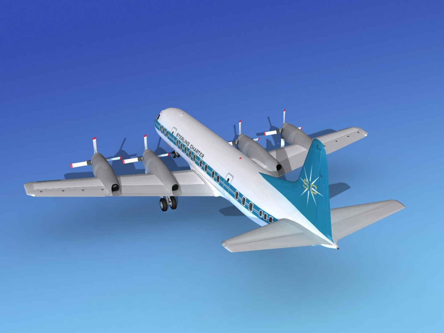 propellers l188 electra lockheed 3d model