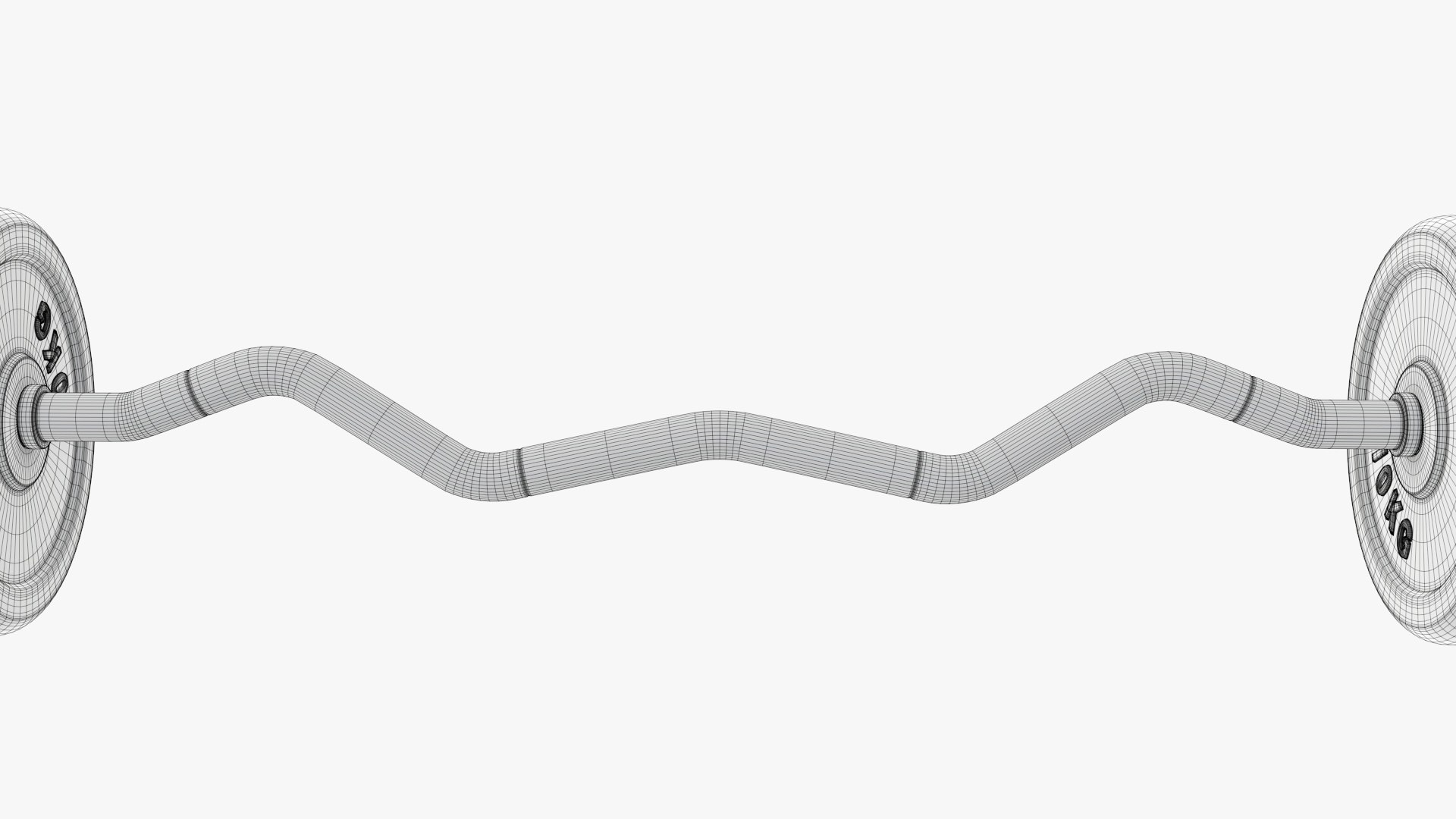 Weight Bar Curved Model - TurboSquid 1666787