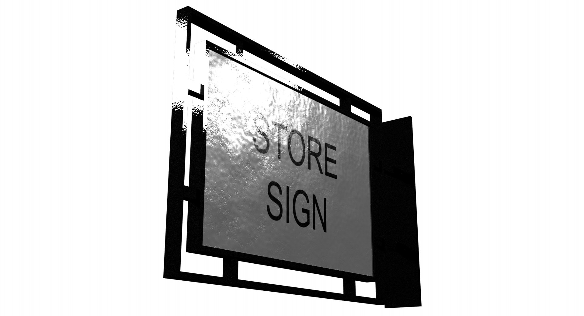 3D model storefront sign - TurboSquid 1323634