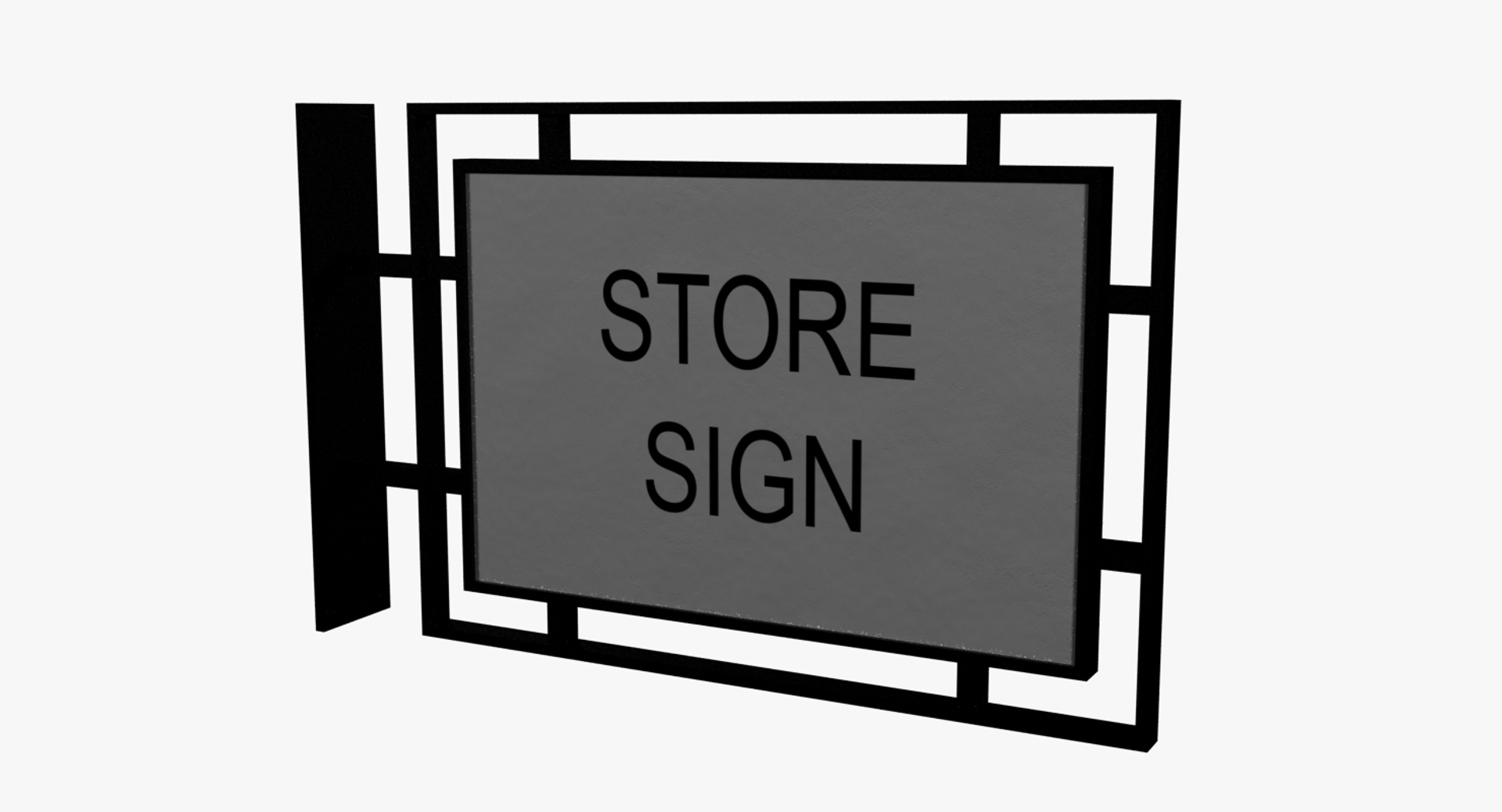 3D model storefront sign - TurboSquid 1323634