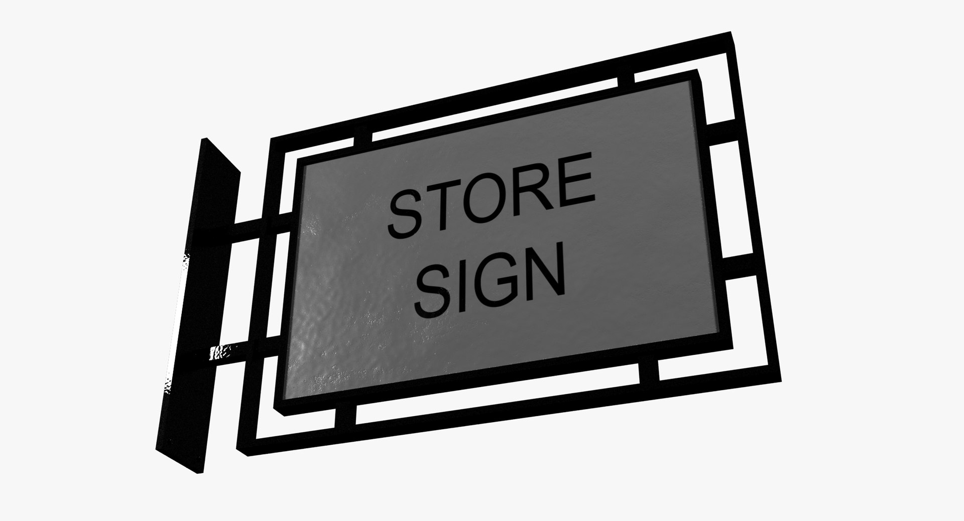 3D model storefront sign - TurboSquid 1323634