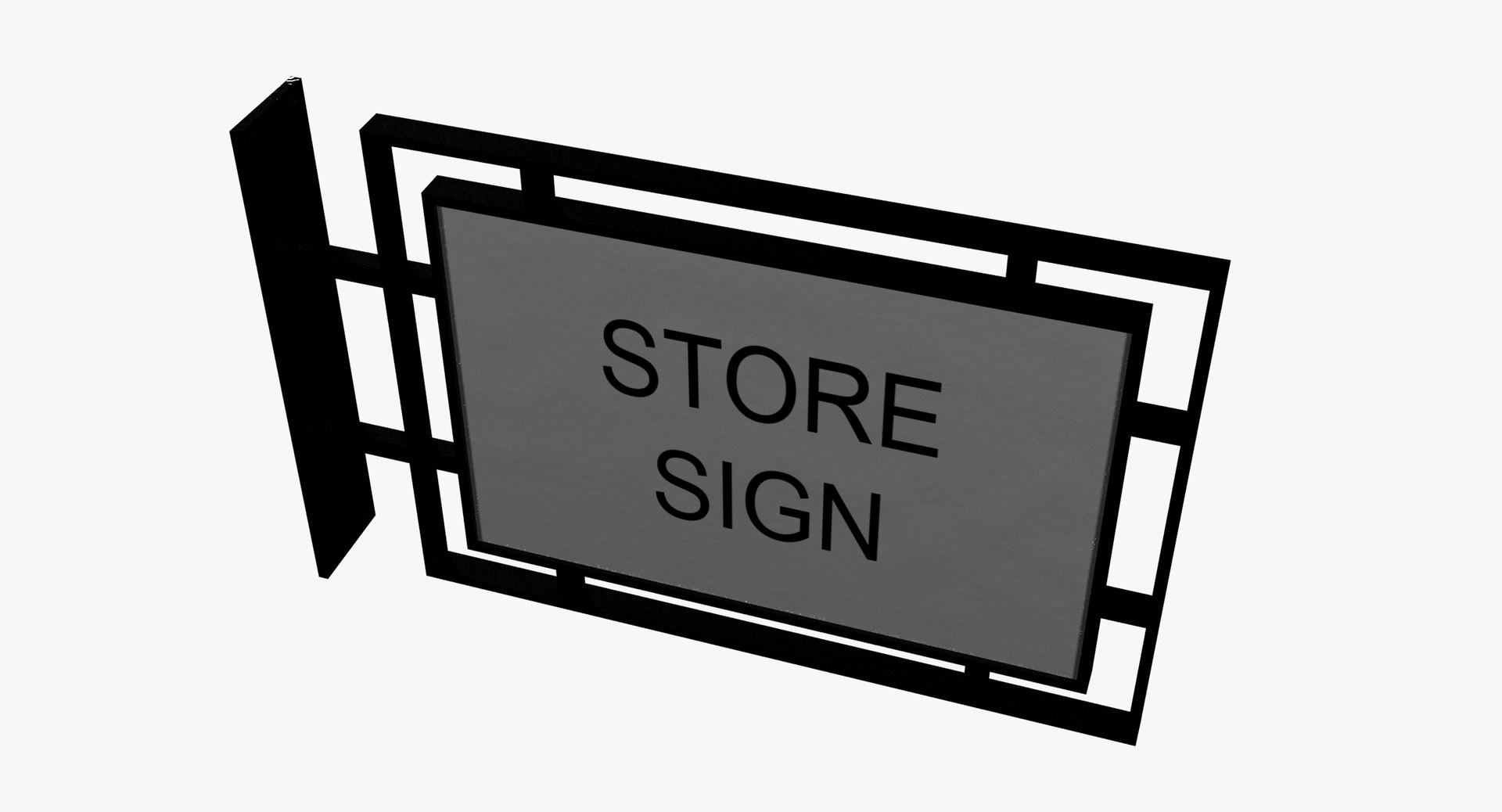 3D model storefront sign - TurboSquid 1323634