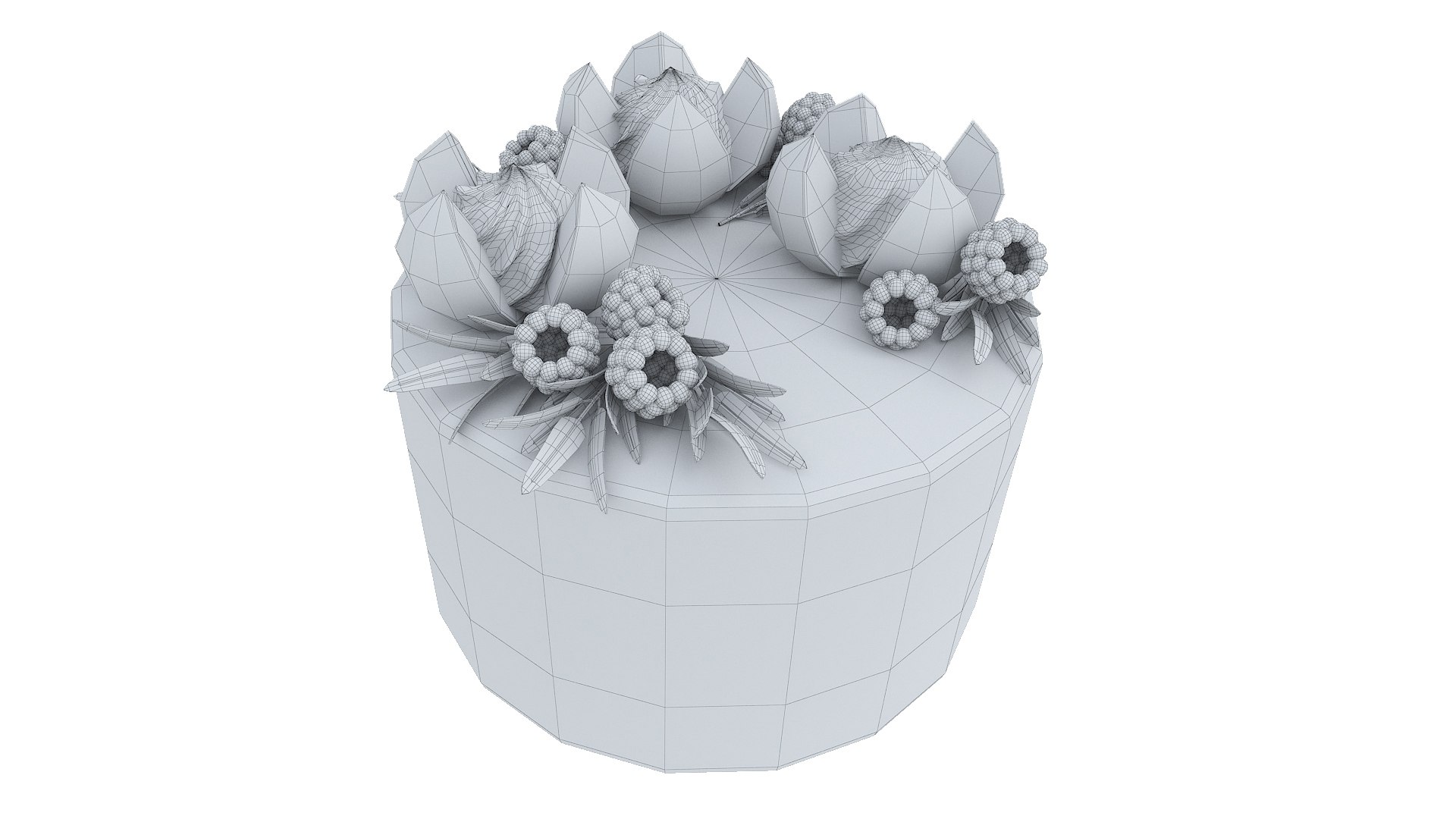 Fruit Berry Cake Collection 3 3D Model - TurboSquid 1911324
