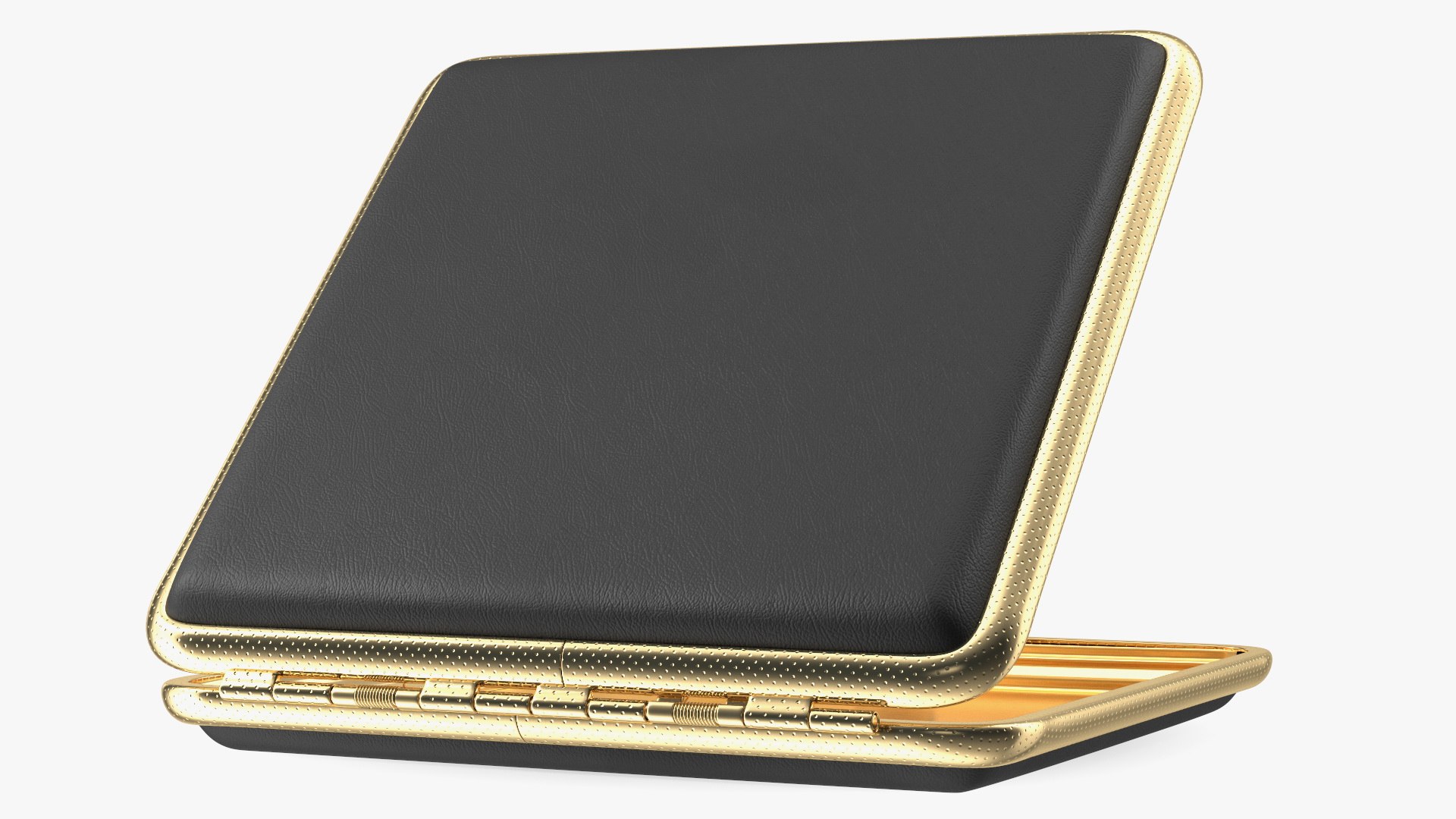3D Metal Cigarette Case Gold And Black Open - TurboSquid 1940392