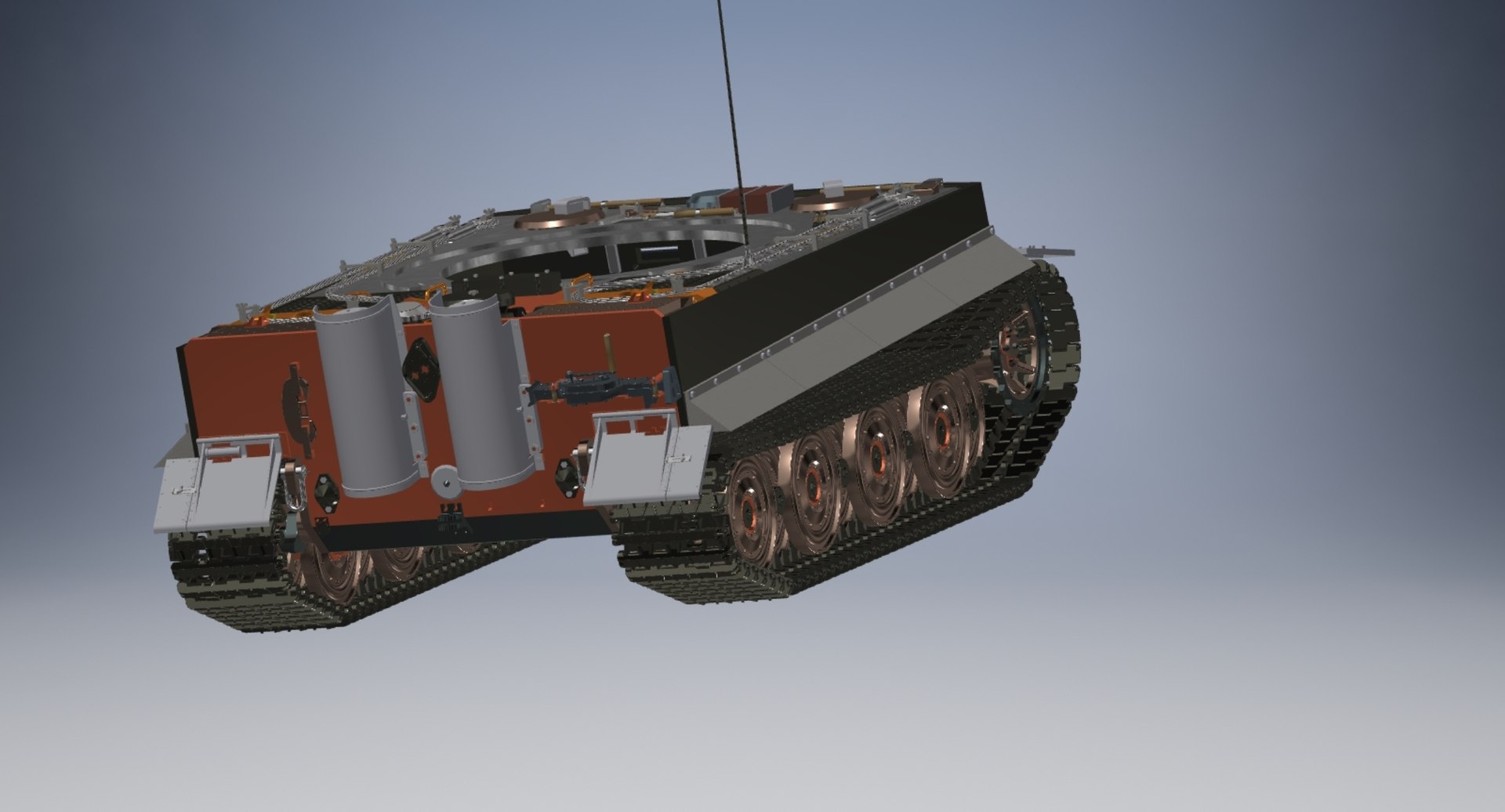 3D Tank Tiger In Autodesk Inventor Scale 1to16 Scale - TurboSquid 2418678