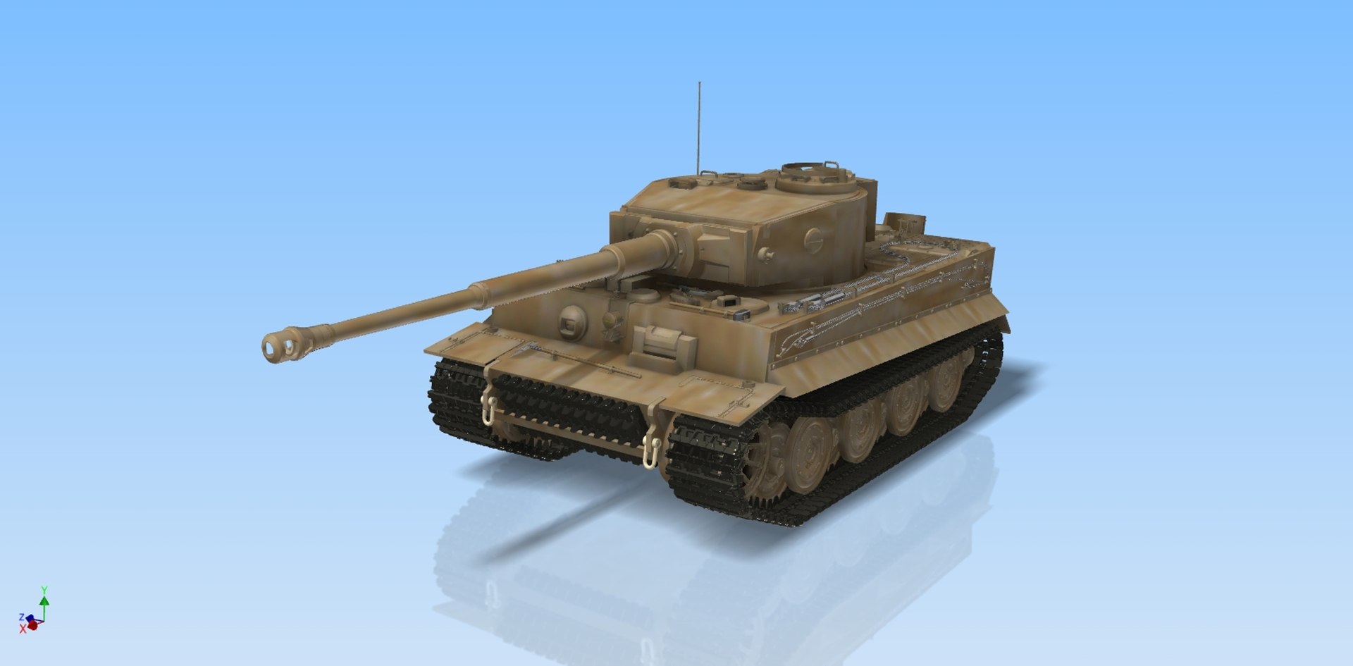 3D Tank Tiger In Autodesk Inventor Scale 1to16 Scale - TurboSquid 2418678