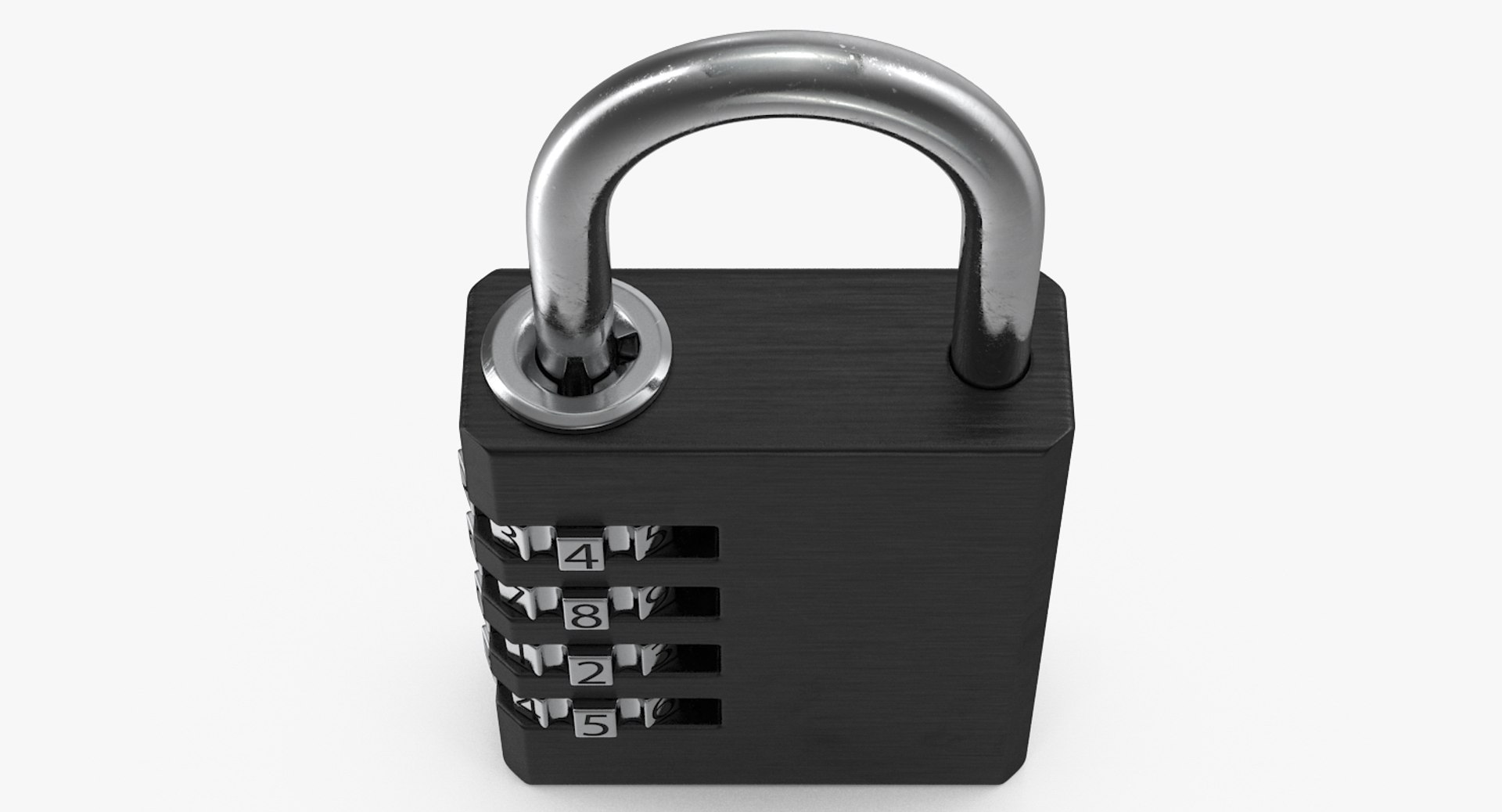Combination padlock master black 3D model - TurboSquid 1219493