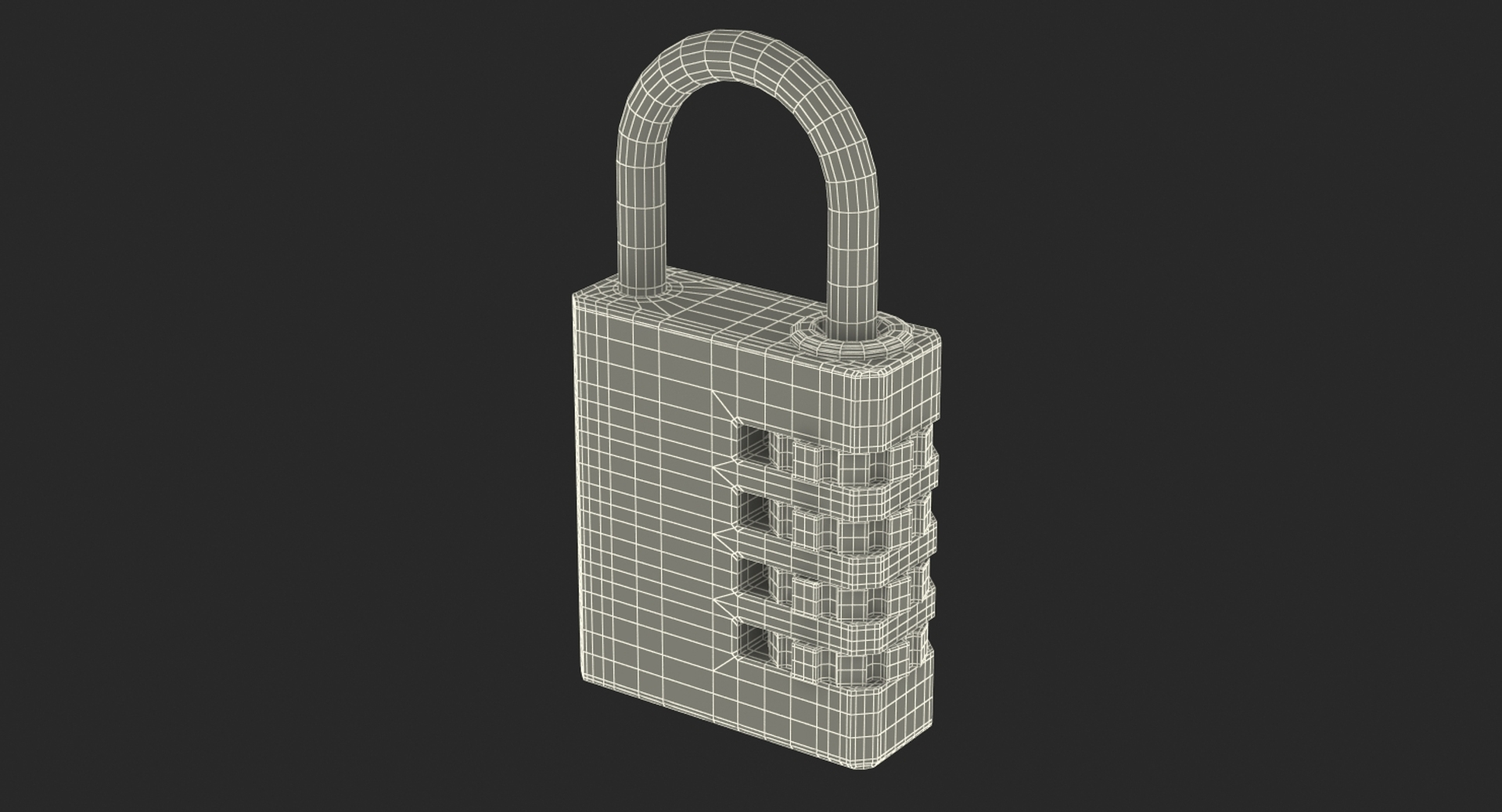 Combination padlock master black 3D model - TurboSquid 1219493