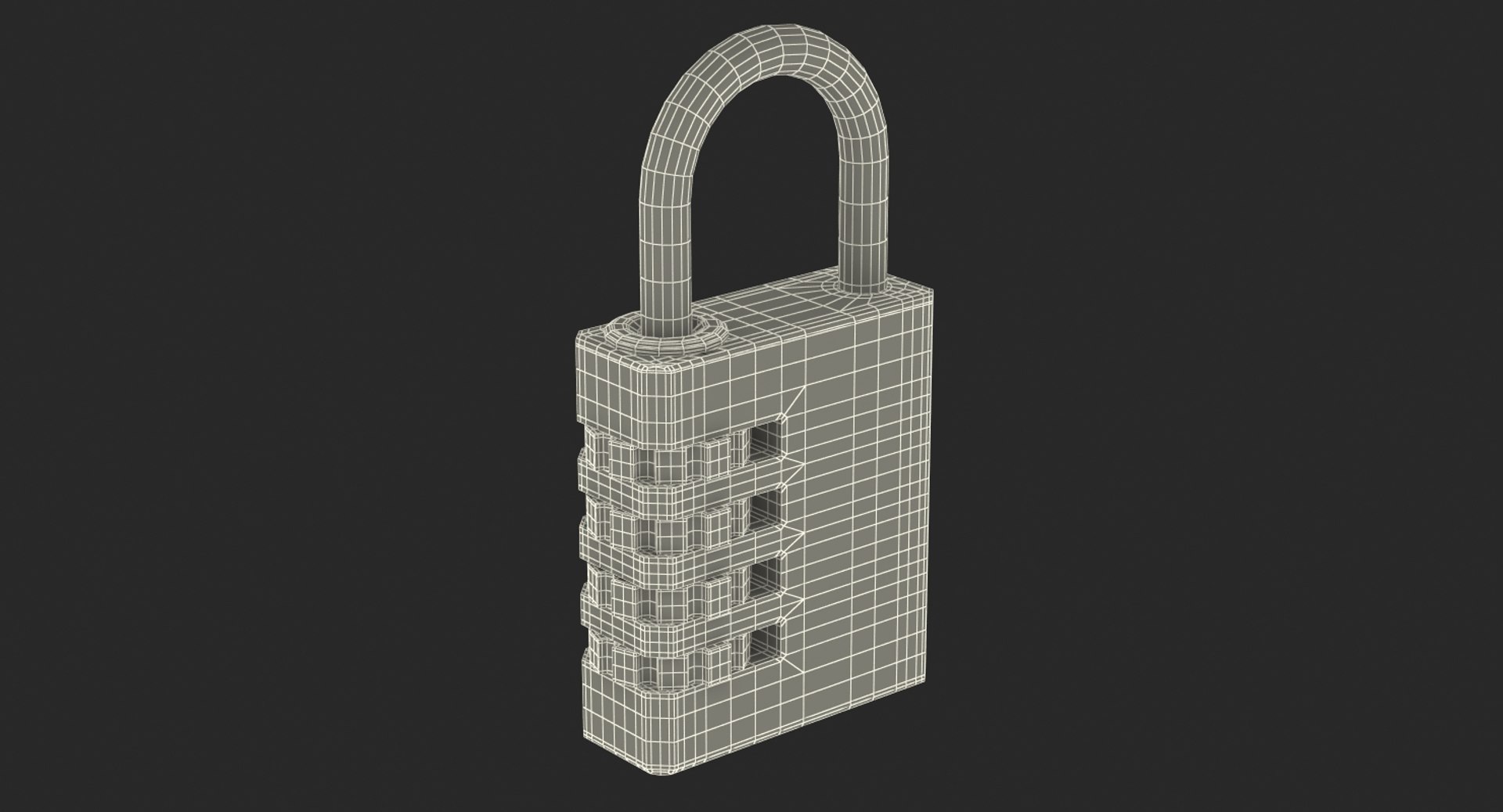 Combination padlock master black 3D model - TurboSquid 1219493