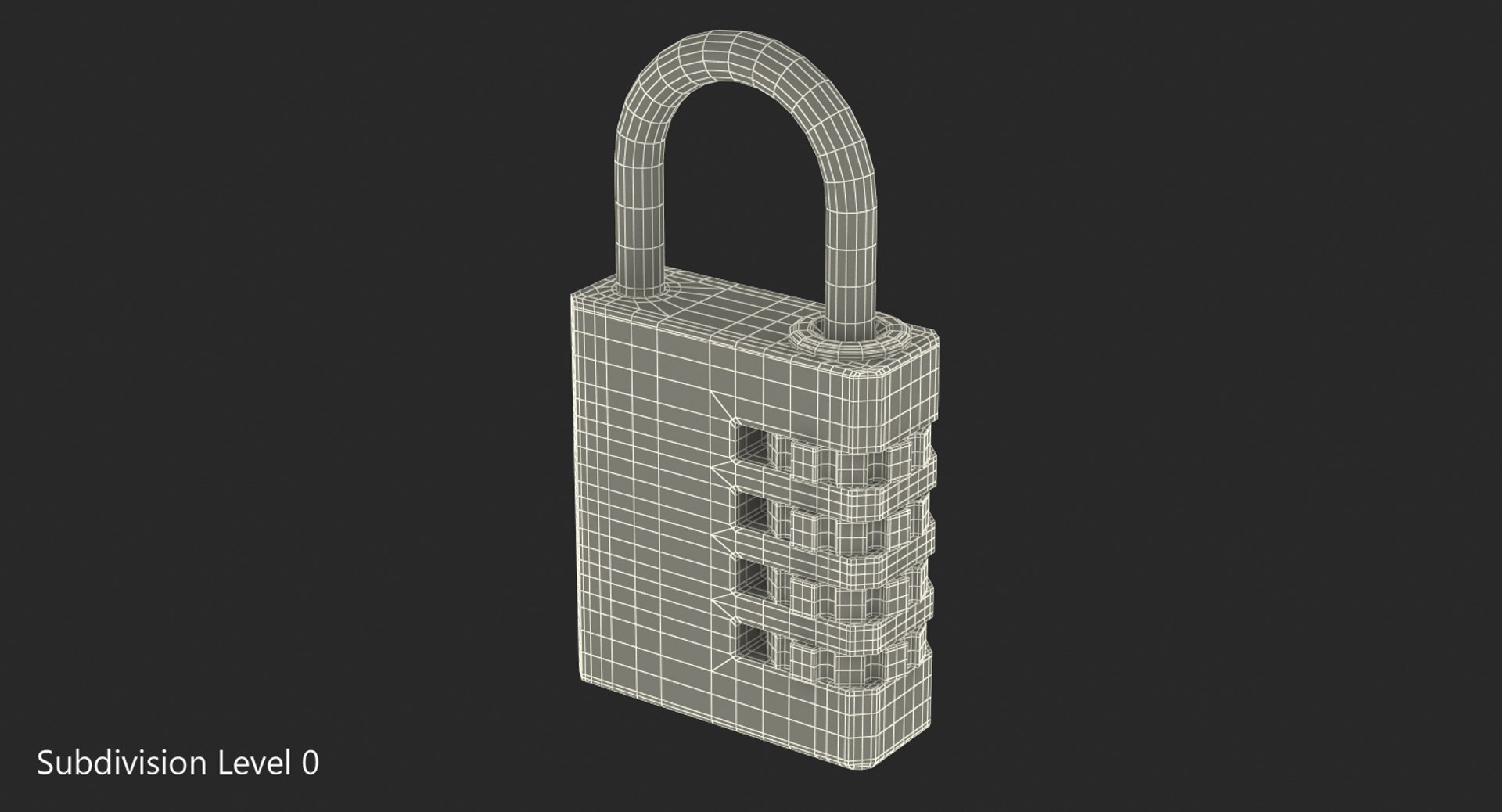 Combination padlock master black 3D model - TurboSquid 1219493