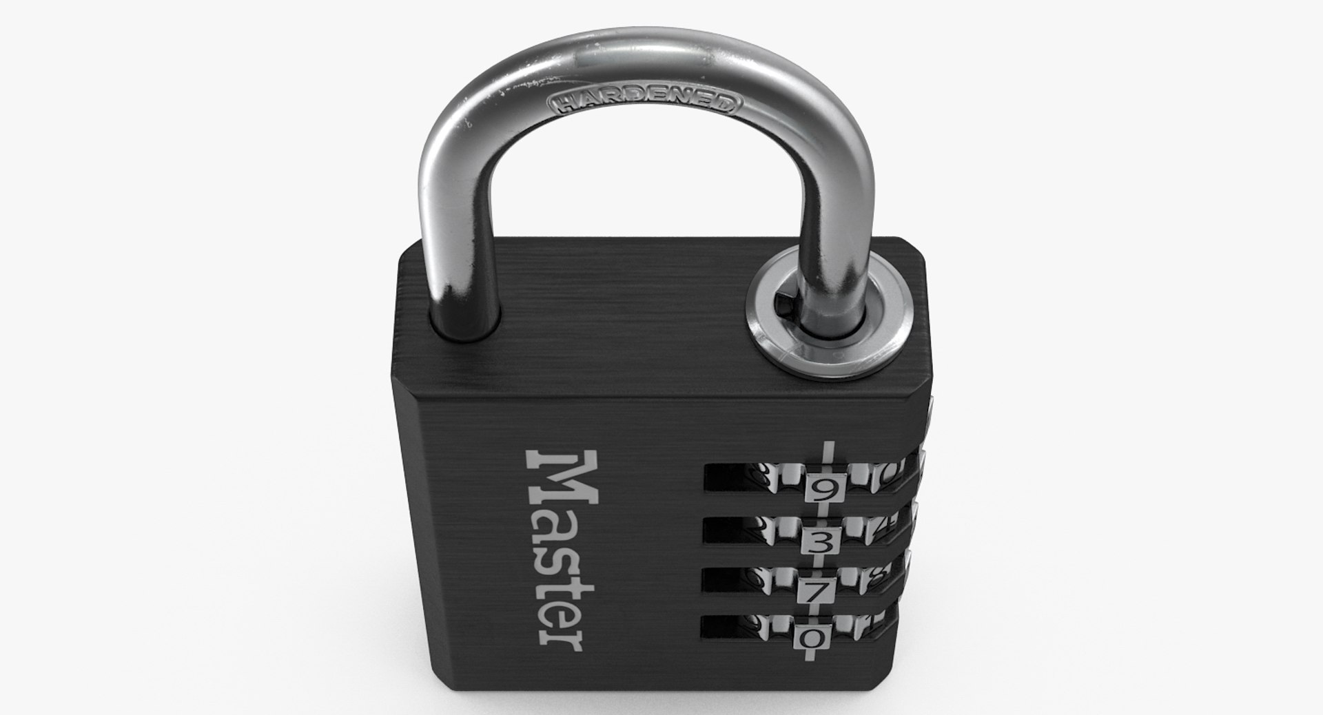 Combination padlock master black 3D model - TurboSquid 1219493