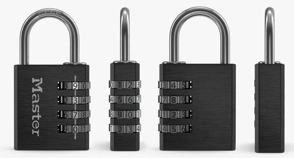 Combination padlock master black 3D model - TurboSquid 1219493