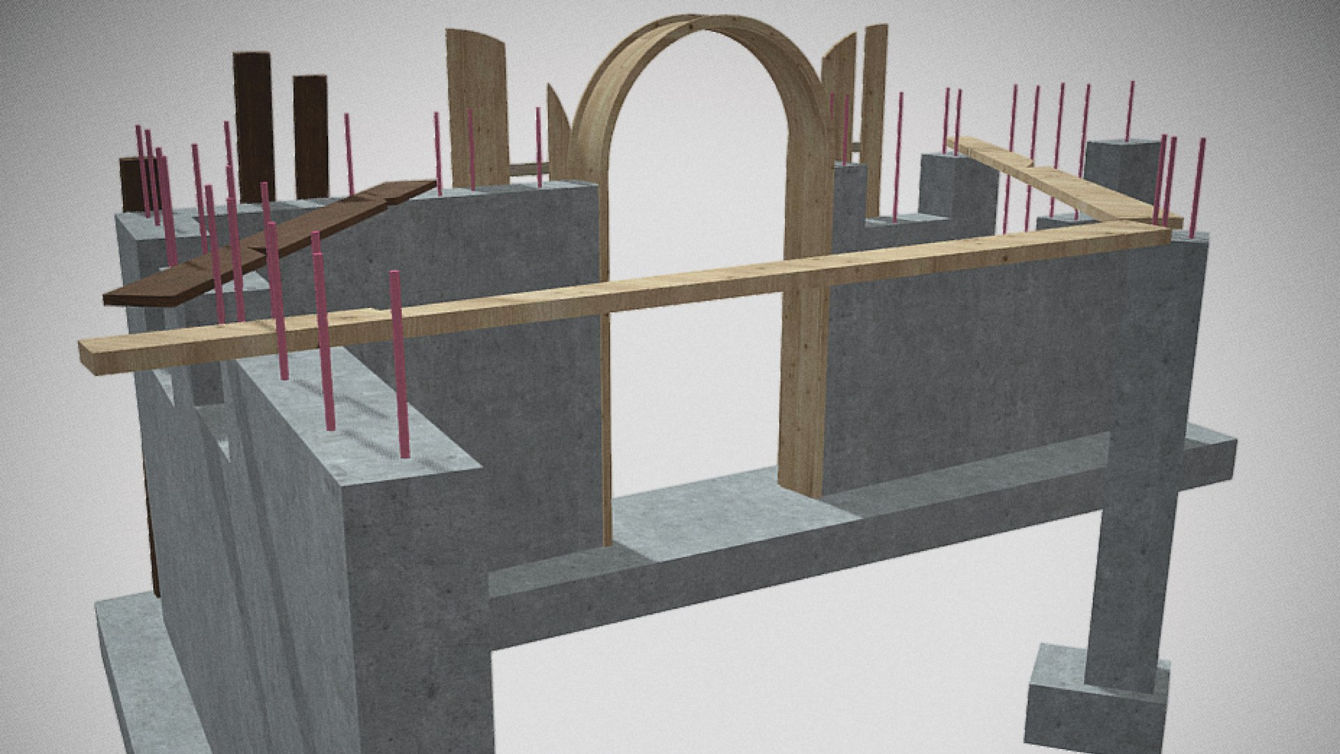 3D Concrete Wall 2 In 1 - TurboSquid 2170419