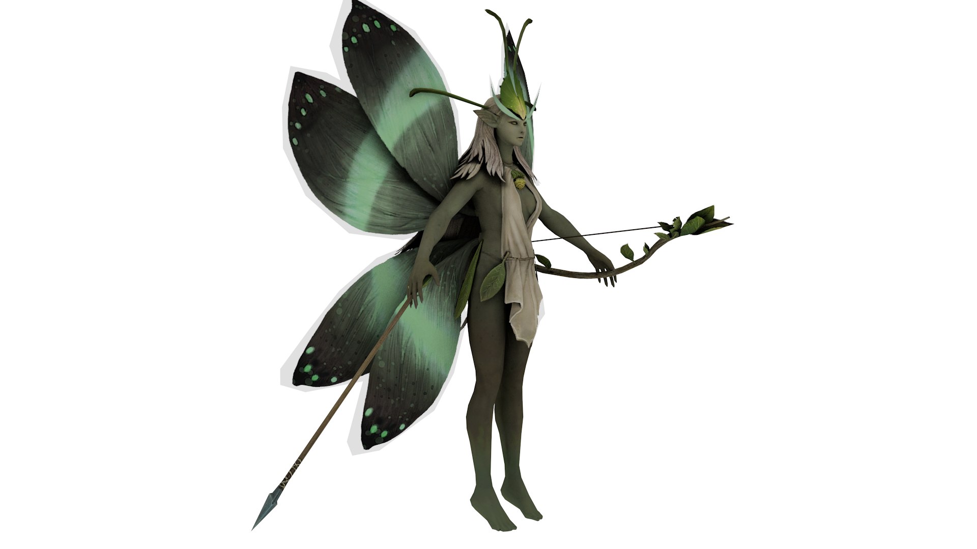 Magical Forest Fairy Ready Rigged Animated 3D Character 3D Model ...