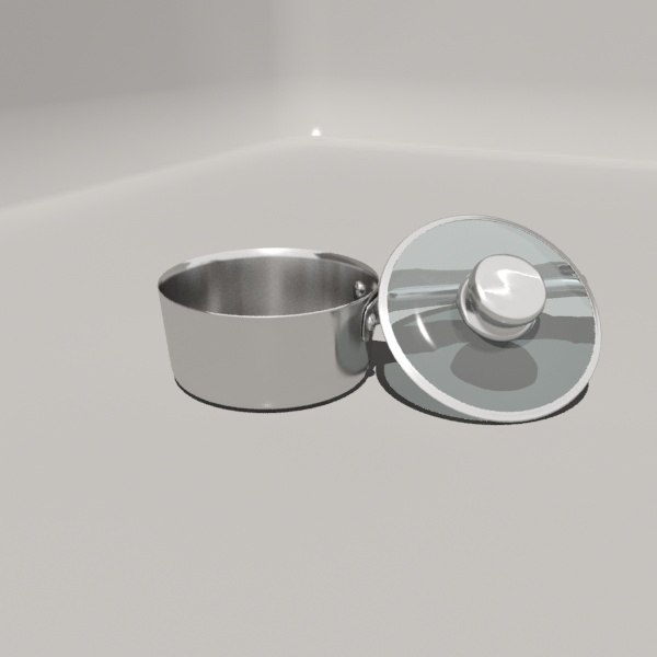 3d model of stainless steel sauce pan