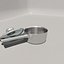 3d model of stainless steel sauce pan