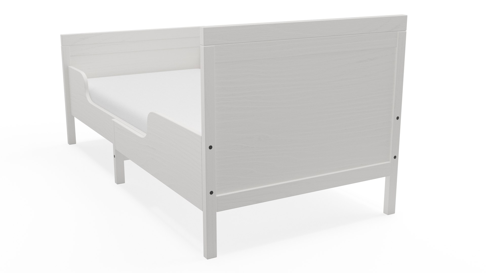 3D Bed For Children Room IKEA SUNDVIK White - TurboSquid 2135056