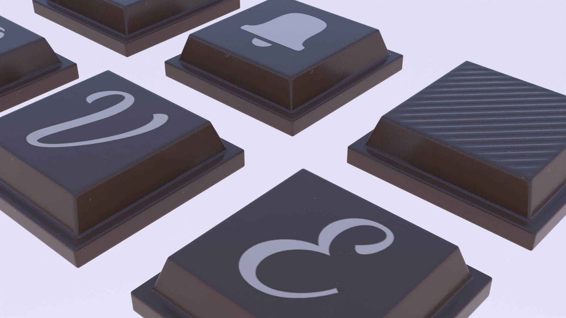 Chocolate Pieces PBR 3D Model - TurboSquid 2196170