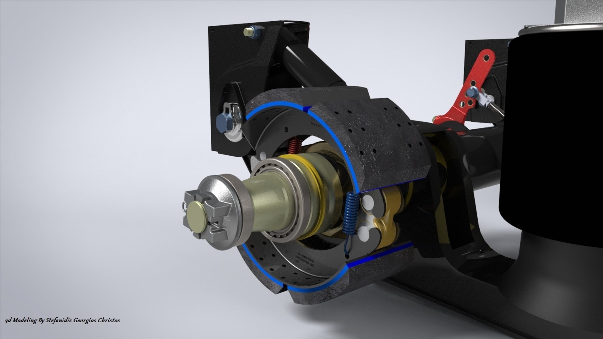 3D semi trailer axle - TurboSquid 1693682
