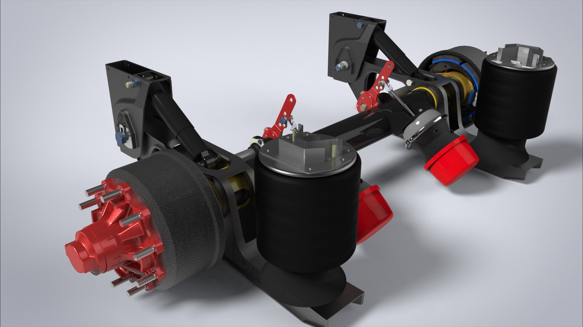 3D semi trailer axle - TurboSquid 1693682