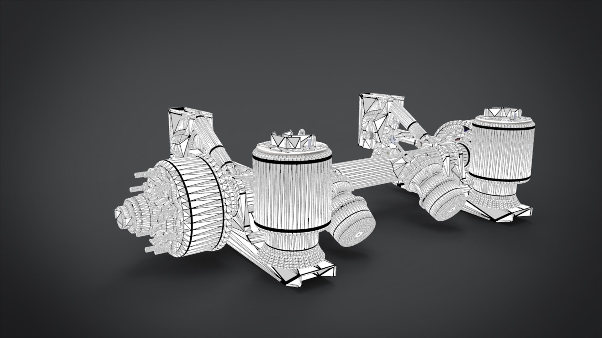 3D semi trailer axle - TurboSquid 1693682