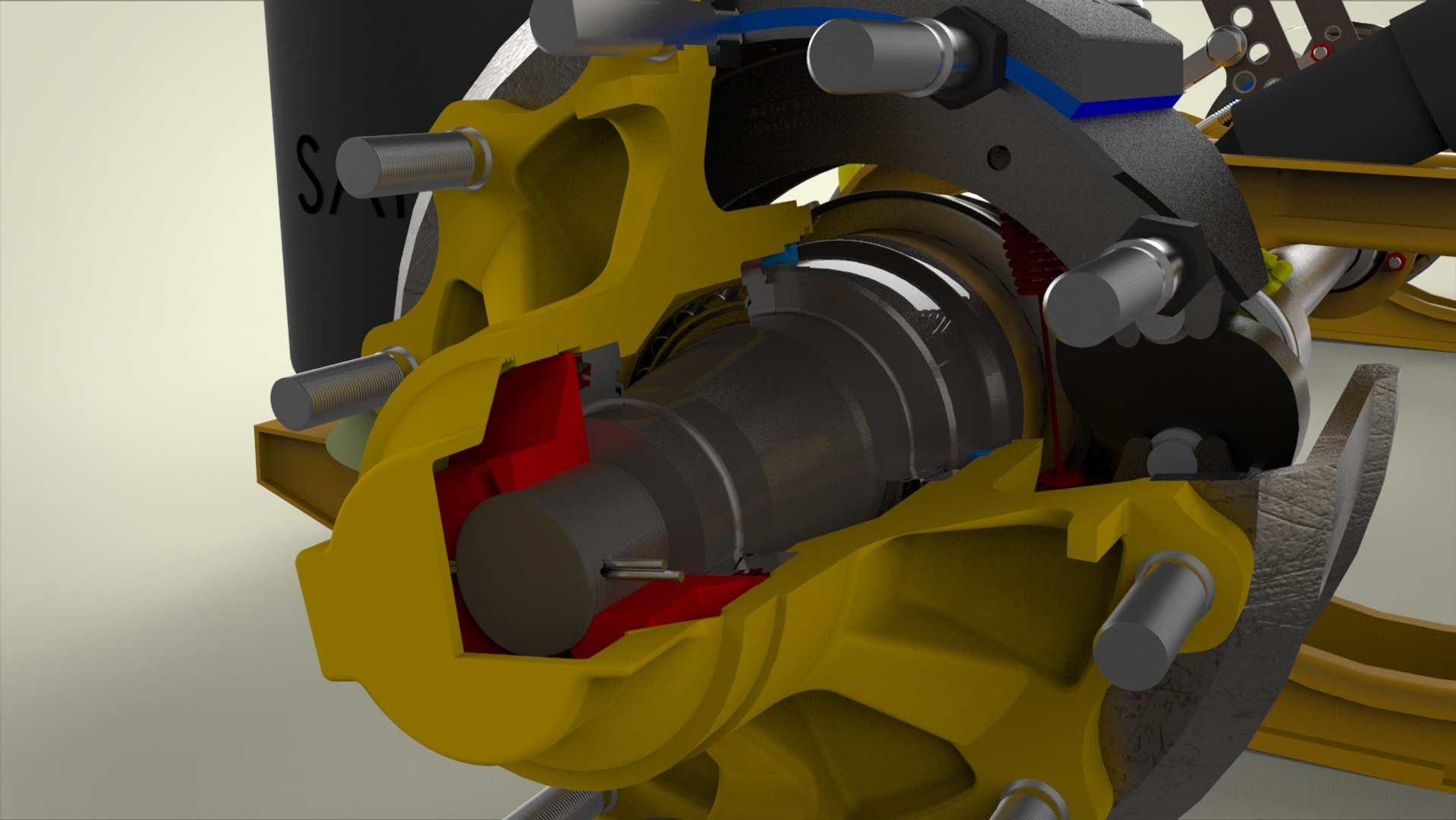 3D semi trailer axle - TurboSquid 1693682