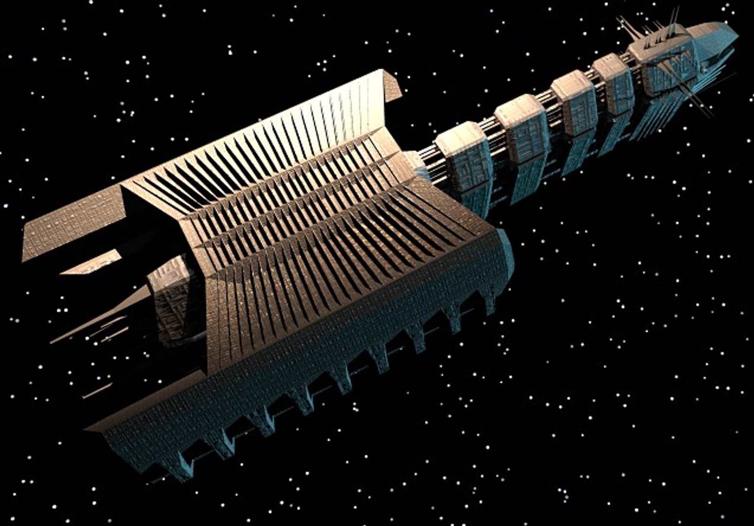 3ds Max Heavy Space Cruiser