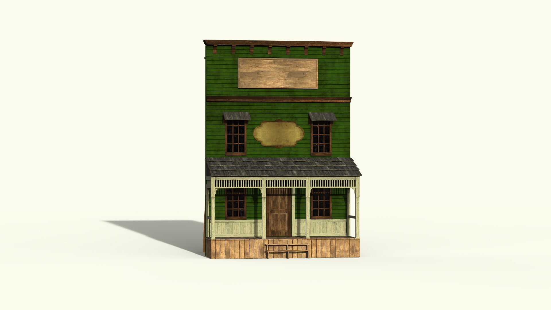 3D Frontage Western House - TurboSquid 2140720