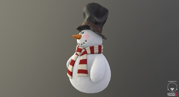 Realistic snowman pbr model - TurboSquid 1230380