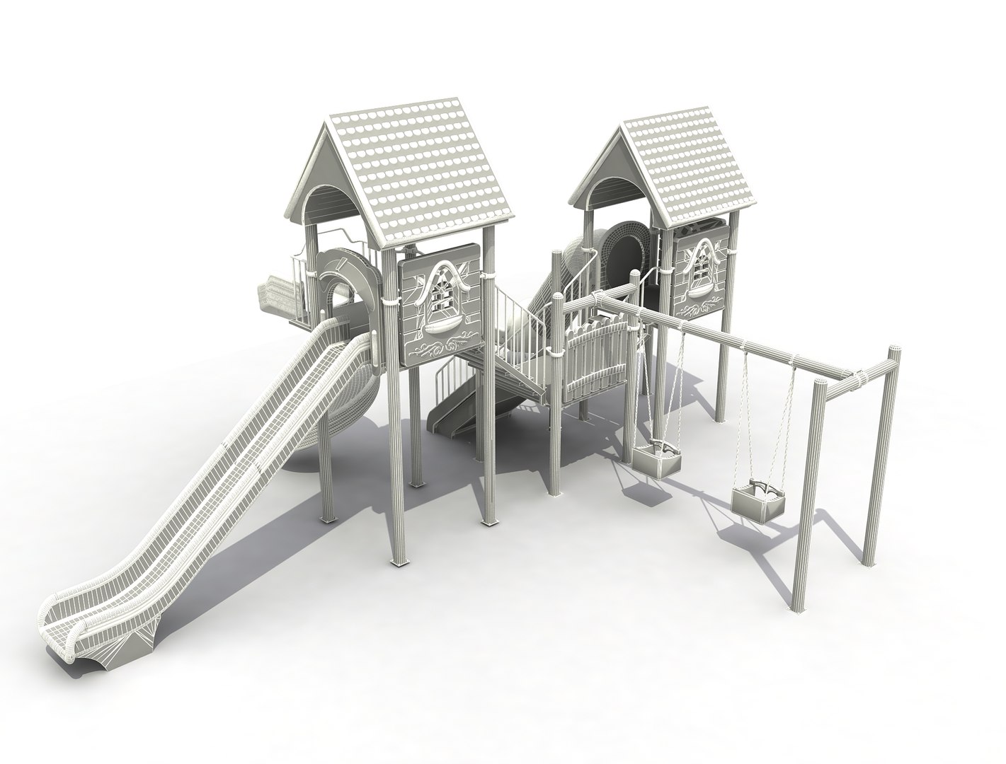 Metal playground tube 3D - TurboSquid 1556121