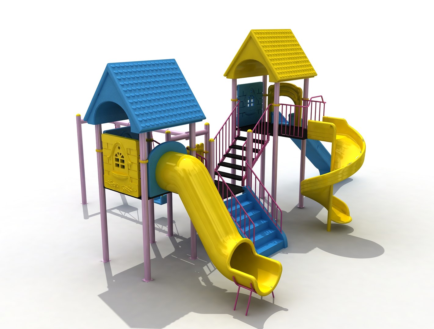 Metal playground tube 3D - TurboSquid 1556121