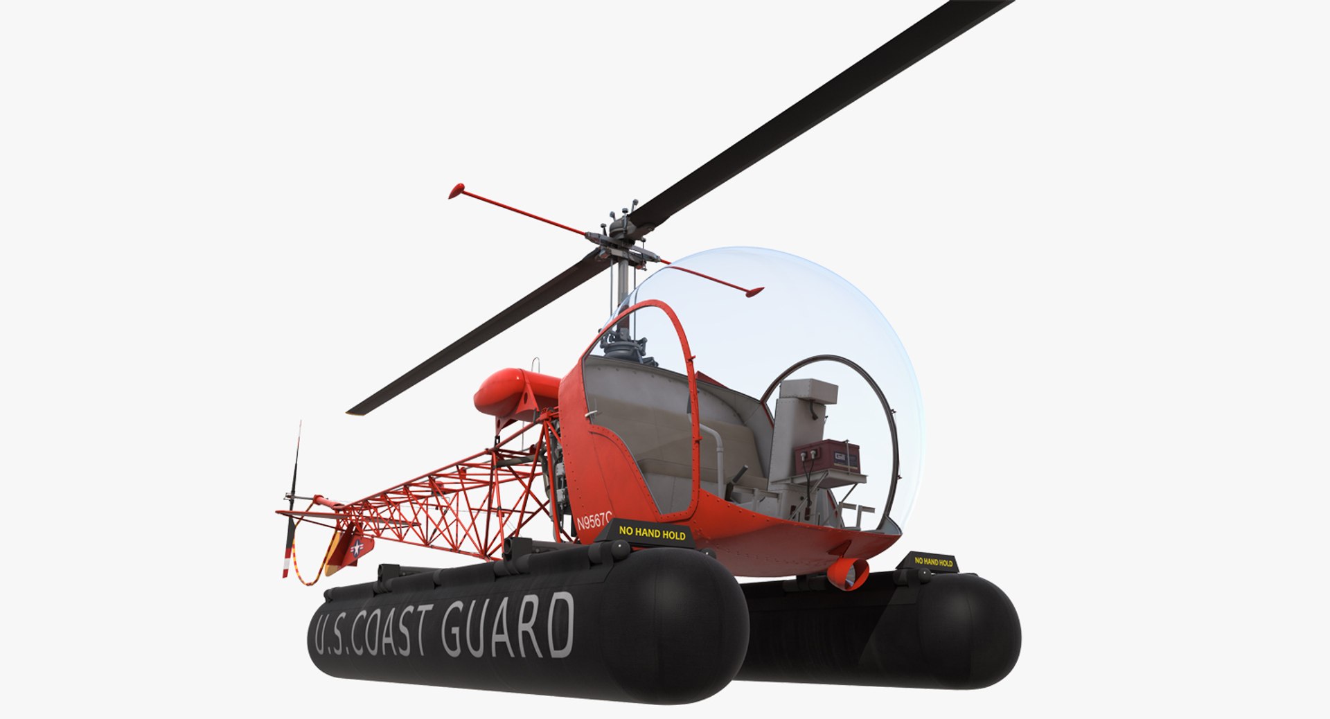Bell 47 on floats uscg 3D 모델 3D 모델 - TurboSquid 1104864