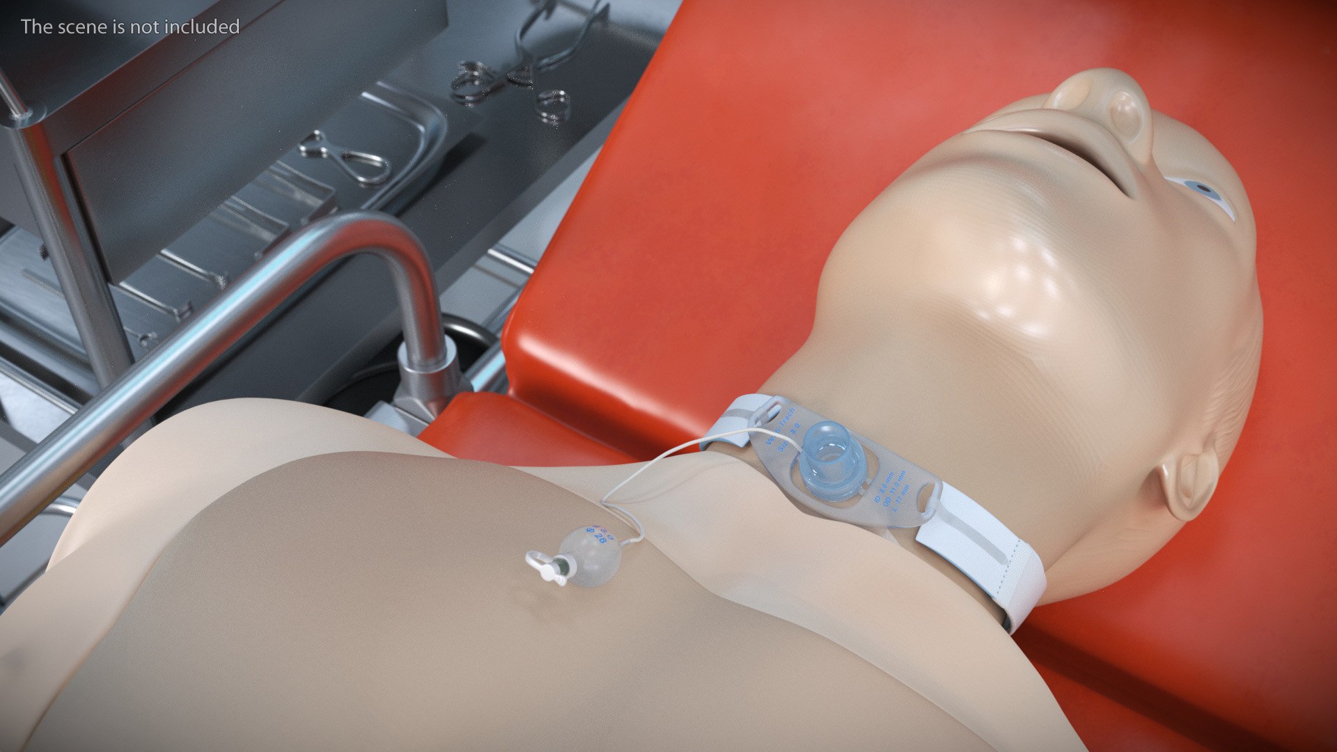 3D Model Adult Airway Simulation Manikin With Tracheostomy Port - TurboSquid 2406188