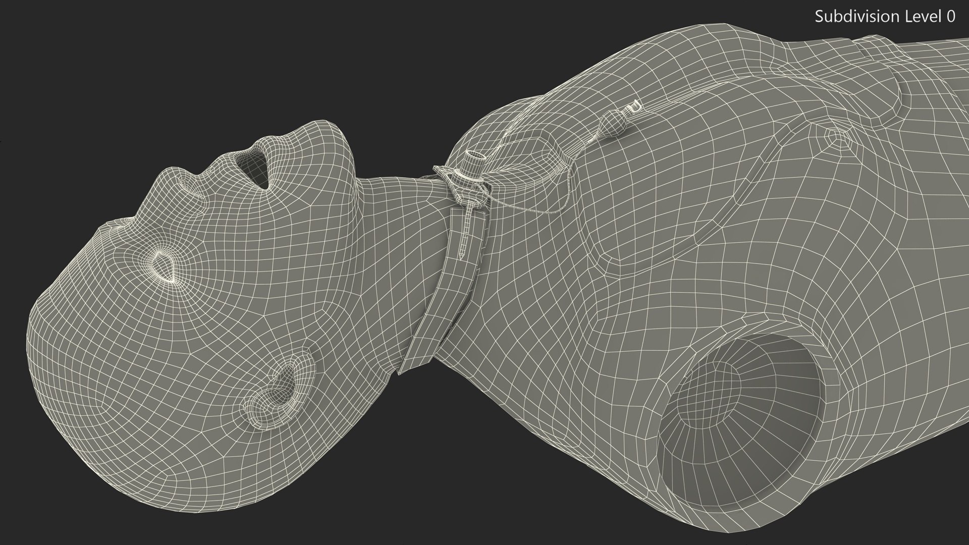 3D Model Adult Airway Simulation Manikin With Tracheostomy Port - TurboSquid 2406188