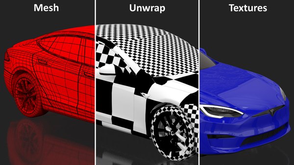 3D Tesla Model S Plaid Exterior Only - TurboSquid 1752838