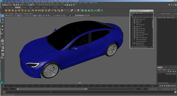 3D Tesla Model S Plaid Exterior Only - TurboSquid 1752838