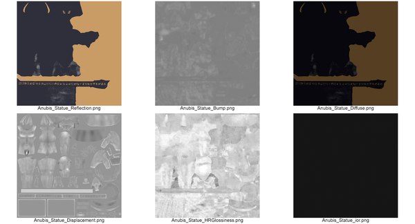 3D vintage egyptian anubis statue - TurboSquid 1329688