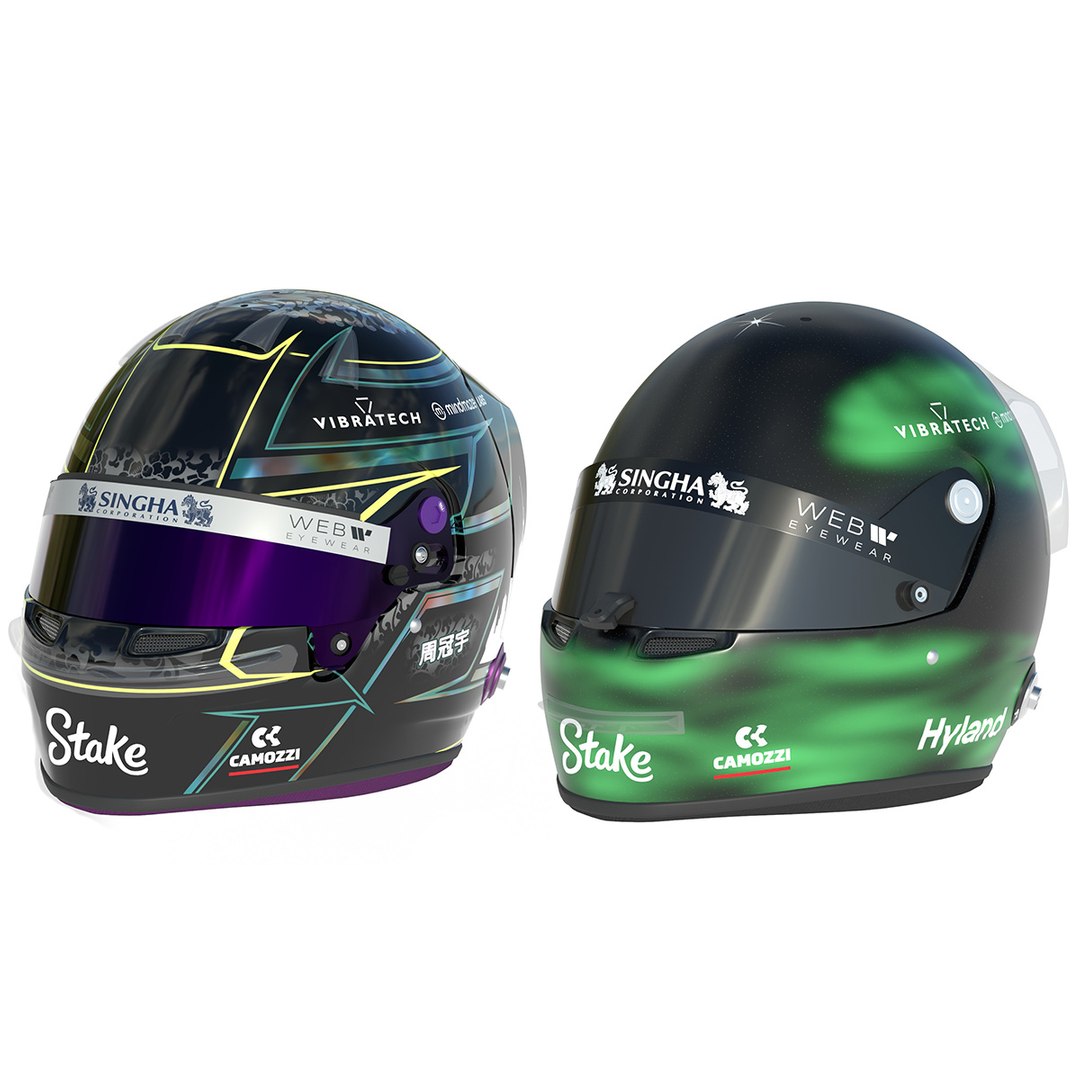 F1 Stake Sauber Team Helmets 2024 3D Model - TurboSquid 2251972