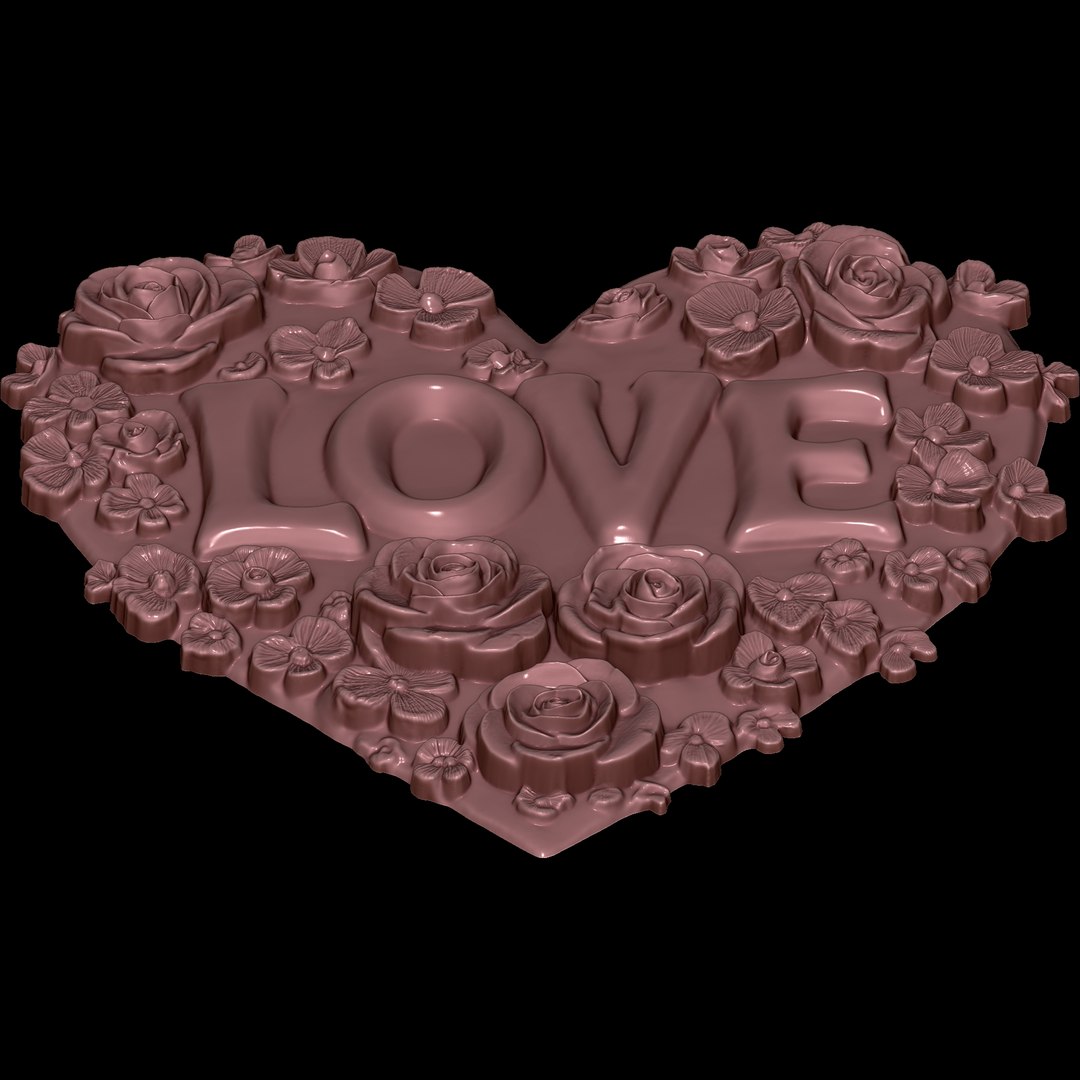 Blossom Of Love Relief 3D Print Model 3D Model - TurboSquid 2317455