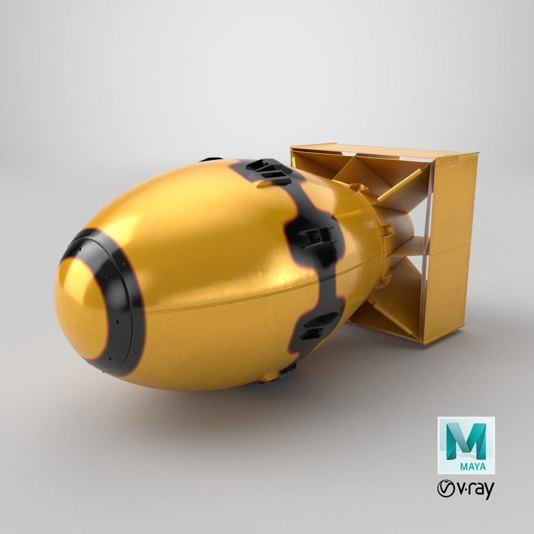 Atomic Bomb Fat Man Yellow 3D Model - TurboSquid 2248100