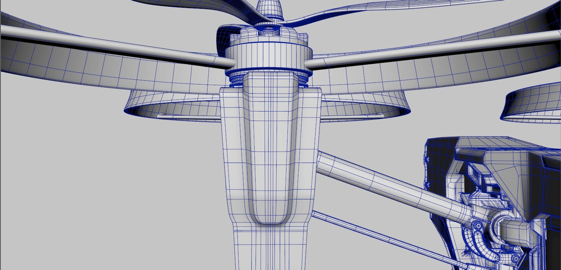 3d model quadcopter drone rotor