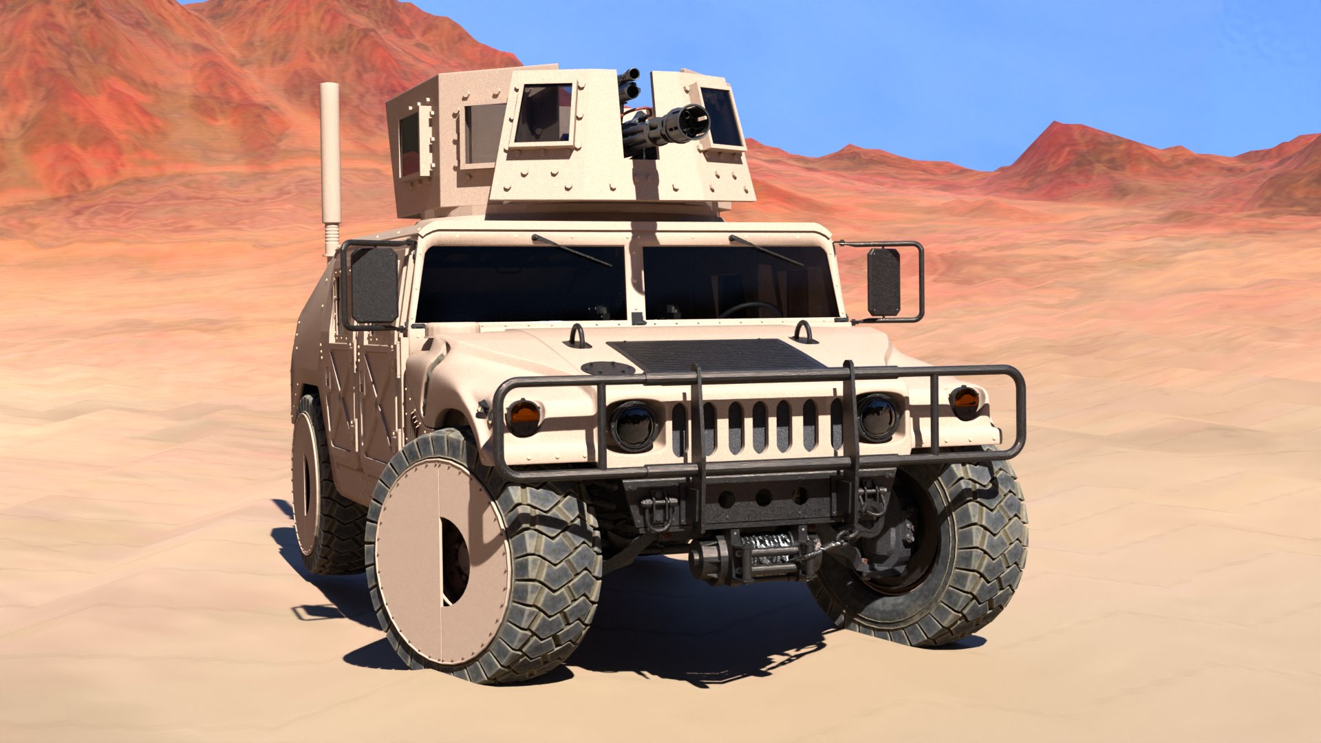 HMMWV Hummer Military Model - TurboSquid 2124199