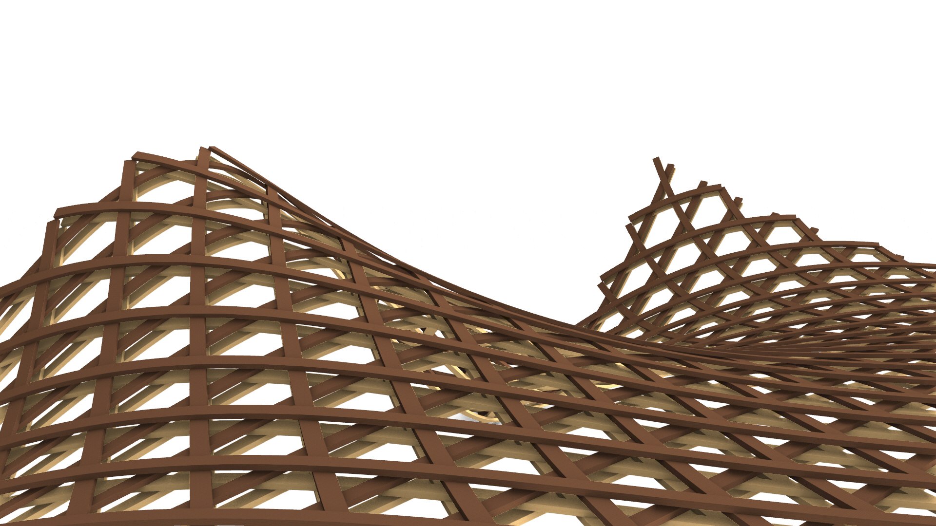Layered Beams Dancing Structure Model - TurboSquid 2162573