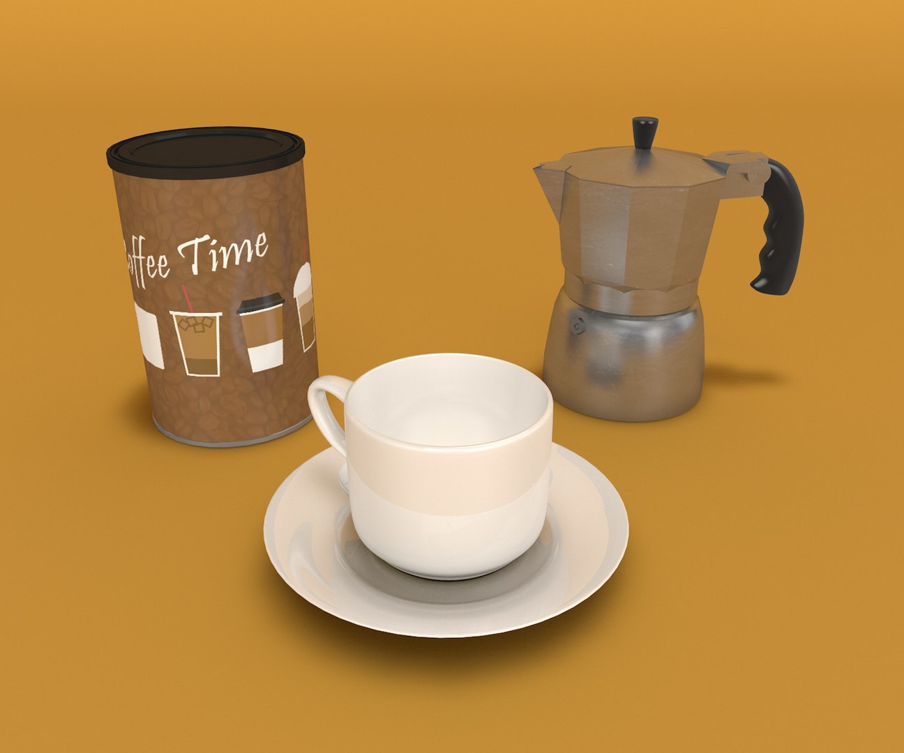 Coffee Set 3d Model