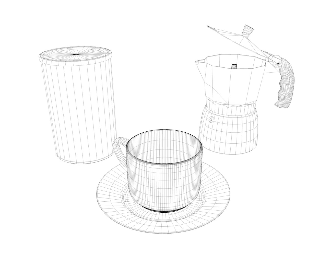Coffee Set 3d Model