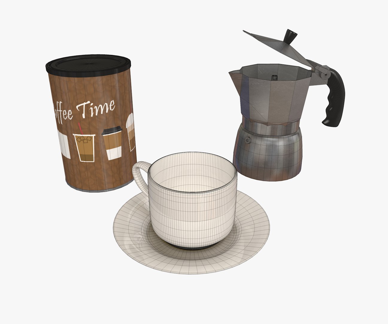 Coffee Set 3d Model
